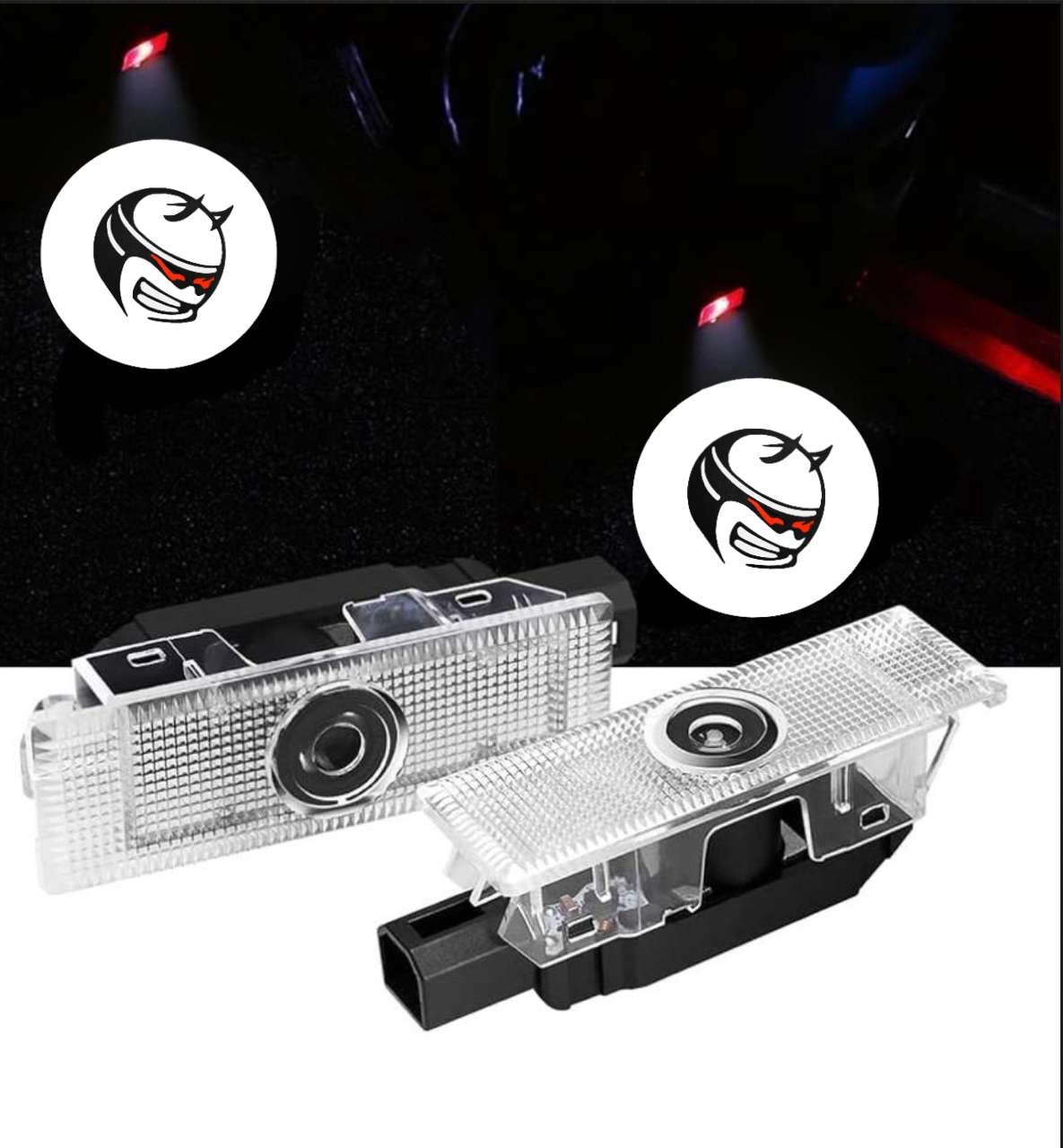 2X LED SCAT Head Challenger/ Charger Door Projector Lights/ puddle Lig ...